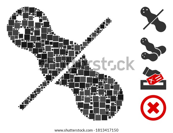 Collage No Peanuts Icon Designed Square Stock Vector (Royalty Free ...