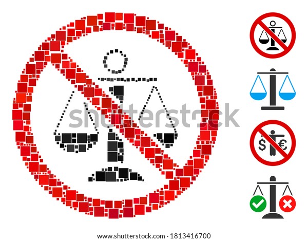 Collage No Scales Icon Designed Square Stock Vector (Royalty Free ...