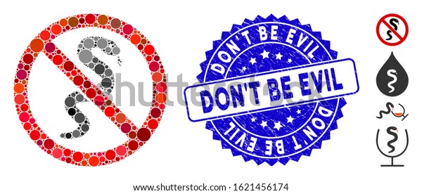 Collage No Snake Icon Rubber Stamp Stock Vector (Royalty Free ...
