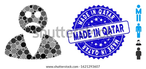 Collage Sad User Icon Corroded Stamp Stock Vector (Royalty Free ...