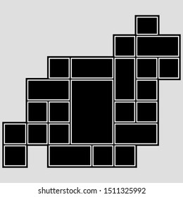 Collage Template Geometric Shapes Abstract Image: vetor stock (livre de ...