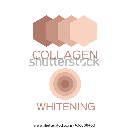 Collagen Icon Logo Whitening Vector Skin 스톡 벡터(사용료 없음) 406888453 ...