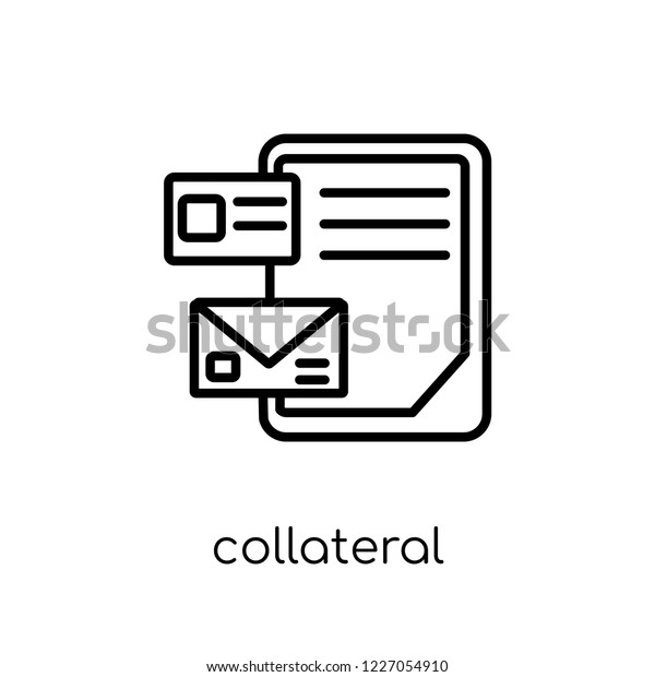 Collateral Icon Trendy Modern Flat Linear Stock Vector (Royalty Free ...