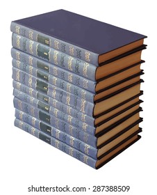 Collected Works Old Books Vector Stock Vector (Royalty Free) 287388509 ...