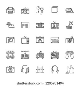 Collection 25 Electronics Outline Icons Include Stock Vector (Royalty ...