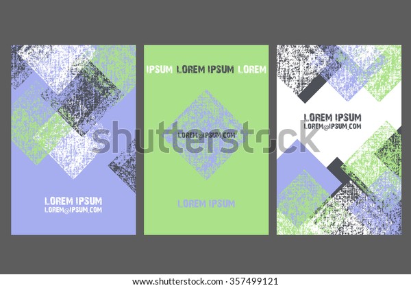 Collection 3 Templates Cards Stock Vector (Royalty Free) 357499121 ...