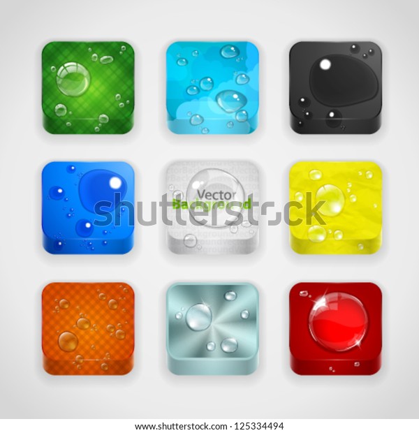 Collection 3d Colored Paper Metallic Textured Stock Vector (Royalty ...