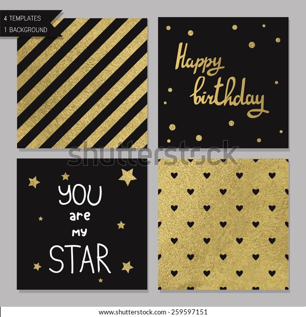 Collection 4 Card Templates Could Use Stock Vector (Royalty Free ...