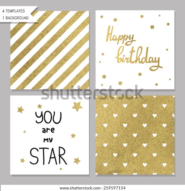 Collection 4 Card Templates Could Use Stock Vector (Royalty Free ...