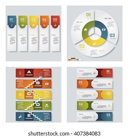 Collection 4 Design Colorful Presentation Template Stock Vector ...