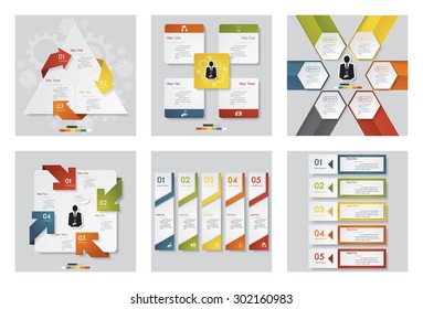 Collection 6 Design Templategraphic Website Layout Stock Vector ...
