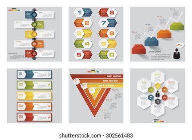 Collection 6 Design Templategraphic Website Layout Stock Vector ...