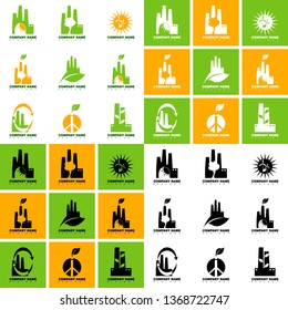 Collection 9 Environmental Logos On Theme Stock Vector (Royalty Free ...