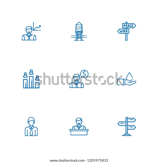 Collection 9 Resource Outline Icons Include Stock Vector (Royalty Free ...