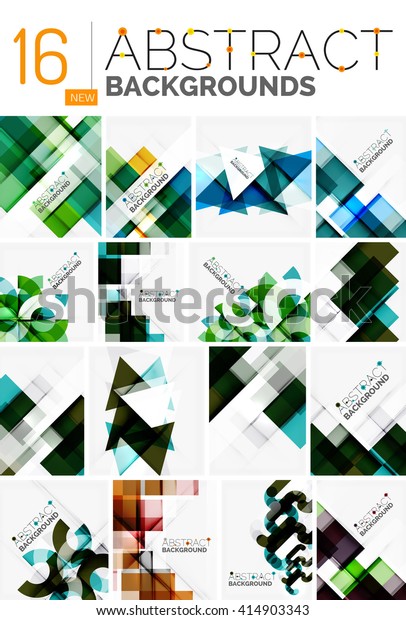 Collection Abstract Backgrounds Repetition Multicolored Transparent ...