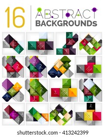 Collection Abstract Backgrounds Repetition Square Shapes Stock Vector ...