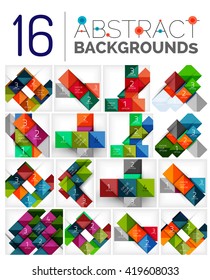 Collection Abstract Backgrounds Repetition Square Shapes Stock Vector ...