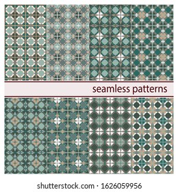Collection Abstract Graphical Geometric Vector Seamless Stock Vector ...