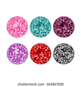 Collection Abstract Pixel Spheres Stock Vector (Royalty Free) 665867830 ...