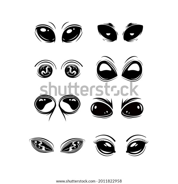 Collection Alien Eyes Line Art Stock Vector (Royalty Free) 2011822958 ...