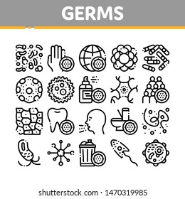 Collection Bacteria Germs Vector Sign Icons Stock Vector (Royalty Free ...