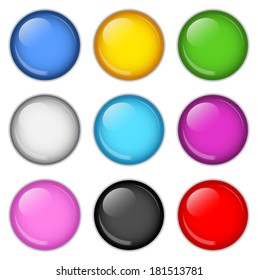Collection Badges Various Colors Stock Vector (Royalty Free) 181513781 ...
