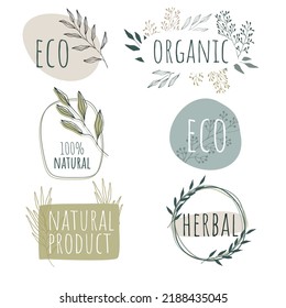 Collection Beautiful Hand Drawn Logos Icons Stock Vector (Royalty Free ...