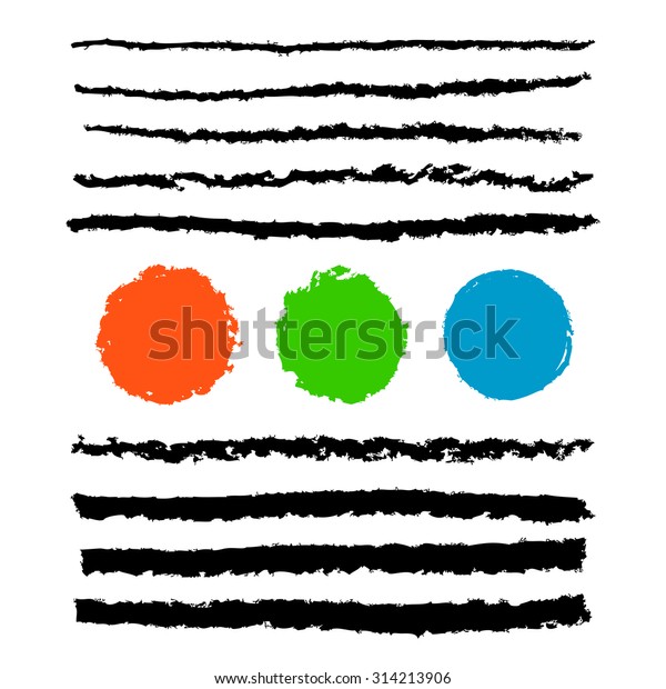 Collection Black Pencil Stroke Brushes Red Stock Vector (Royalty Free ...