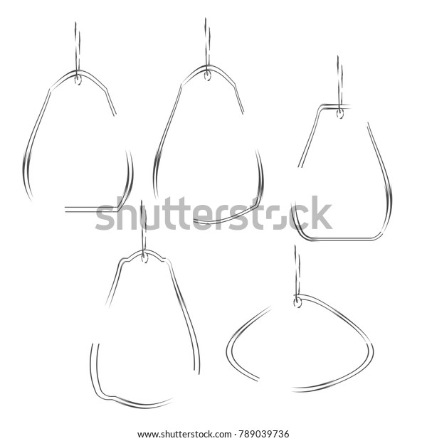 Collection Blank Black Outline Price Label Stock Vector (Royalty Free ...