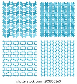 Collection Blue Seamless Backgrounds Stock Vector (Royalty Free ...
