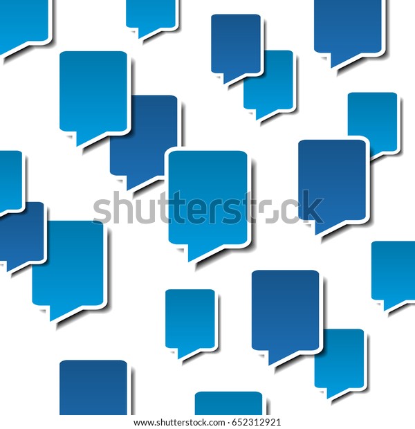 Collection Blue Text Bubbles Stock Vector (Royalty Free) 652312921 ...