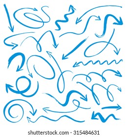 Collection Blue Vector Arrows Stock Vector (Royalty Free) 315484631 ...