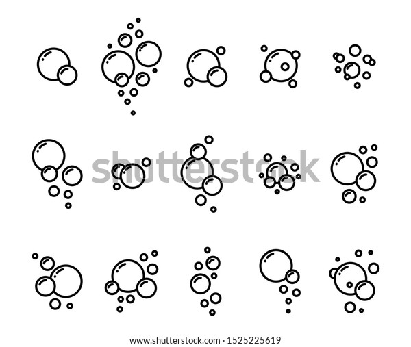 Collection Bubbles Icons Vector Stock Vector (Royalty Free) 1525225619 ...