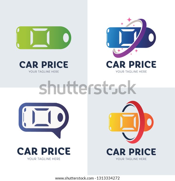 Collection Car Price Logo Set Design Stock Vector (Royalty Free ...