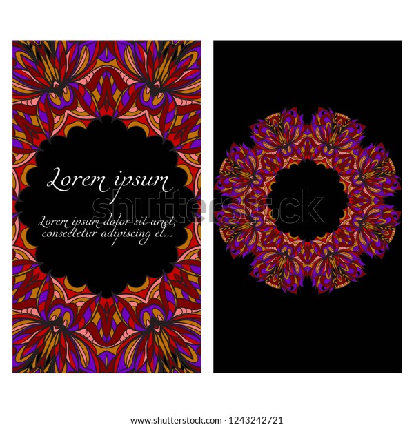 Collection Card Decorative Frame Design Mobile Stock Vector (Royalty ...
