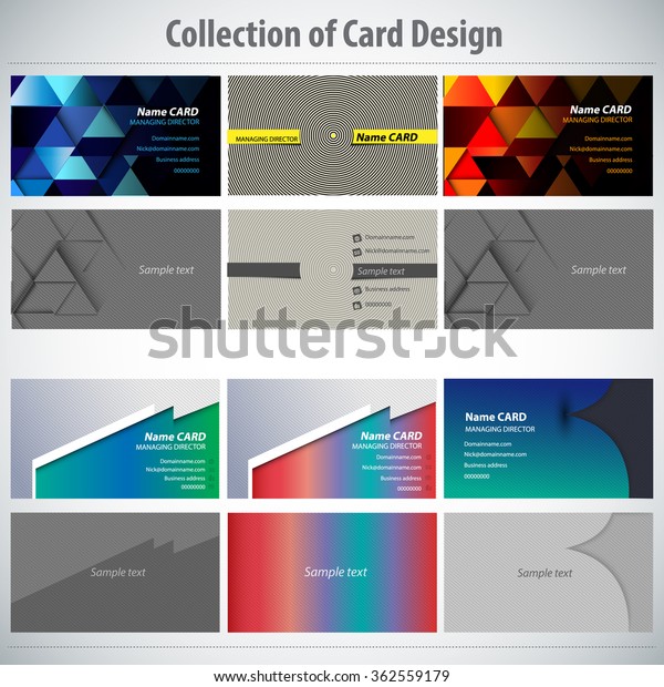 Collection Card Design Template: vector de stock (libre de regalías ...