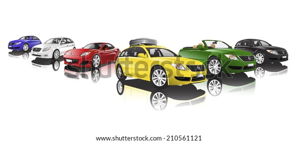 Colección de coches, vector.: vector de stock (libre de regalías ...