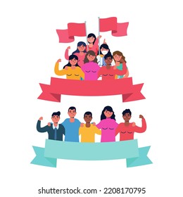 Collection Cartoon Vector Images People Gathered Stock Vector (Royalty ...