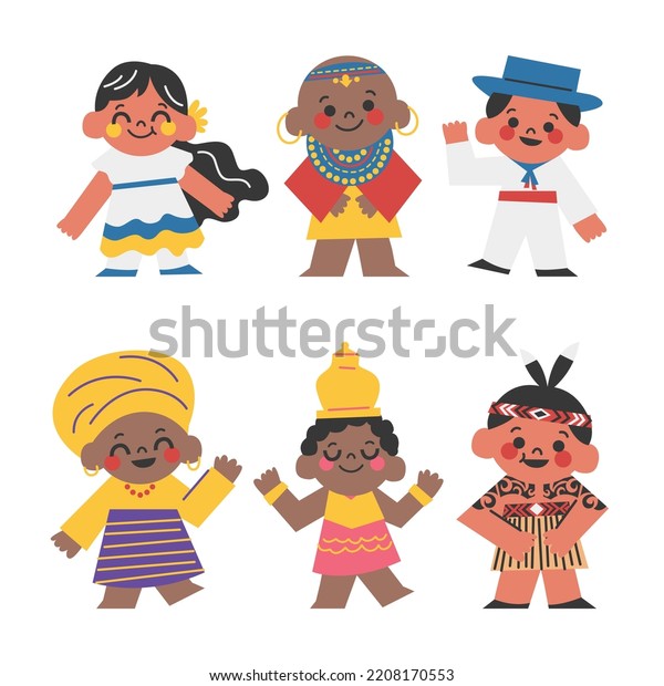 Collection Cartoon Vector Images People Traditional Stock Vector ...
