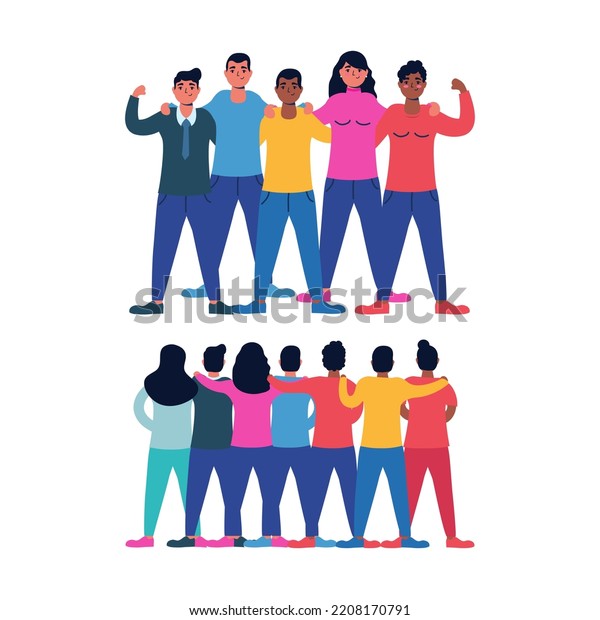 Collection Cartoon Vector Images People Gathered Stock Vector (Royalty ...