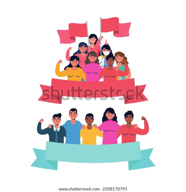 Collection Cartoon Vector Images People Gathered Stock Vector (Royalty ...