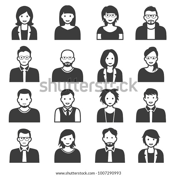 Collection Cartoons Human Heads Avatars Can Stock Vector (Royalty Free ...