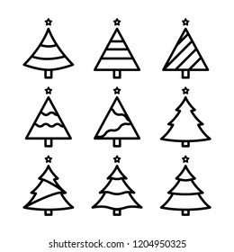 Simple Geometric Shapes Christmas Trees On Stock Vector (Royalty Free ...