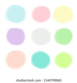 Collection Circular Translucent Overlay Illustration Cute Stock Vector ...