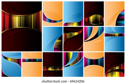 Collection Colorful Backgrounds Space Message Stock Vector (Royalty ...