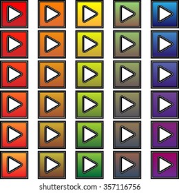 Collection Colorful Play Buttons Vector Stock Vector (Royalty Free ...