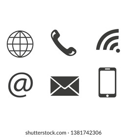 24,014 Telephone cell email icon Images, Stock Photos & Vectors ...