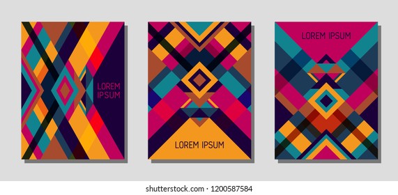 Set Cover Page Layouts Vector Templates Stock Vector (Royalty Free ...
