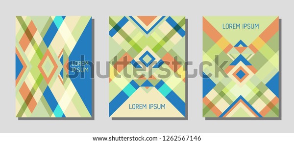 Collection Cover Page Layouts Vector Templates Stock Vector (Royalty ...