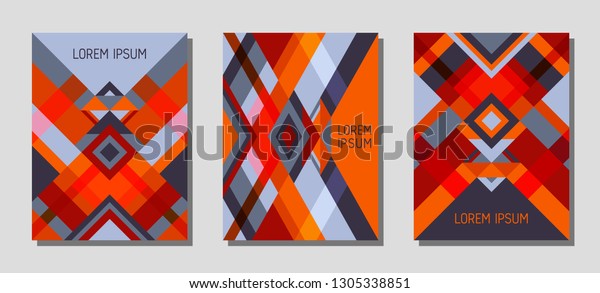 Collection Cover Page Layouts Vector Templates Stock Vector (Royalty ...